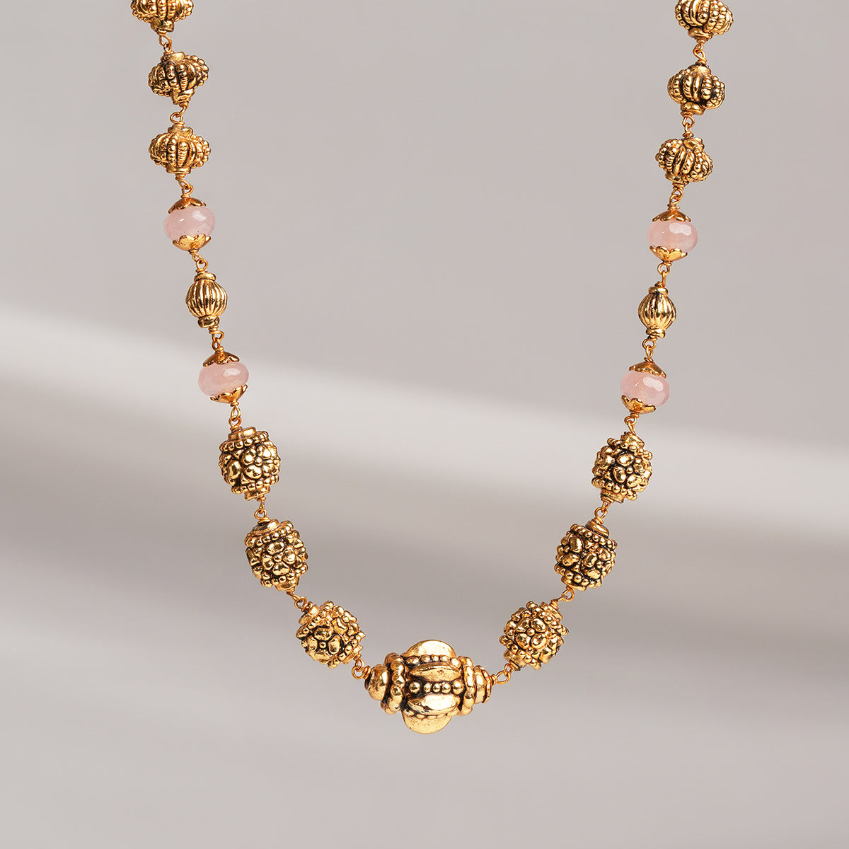 Antique Silver Mala with Nakshi Beads – Padmam