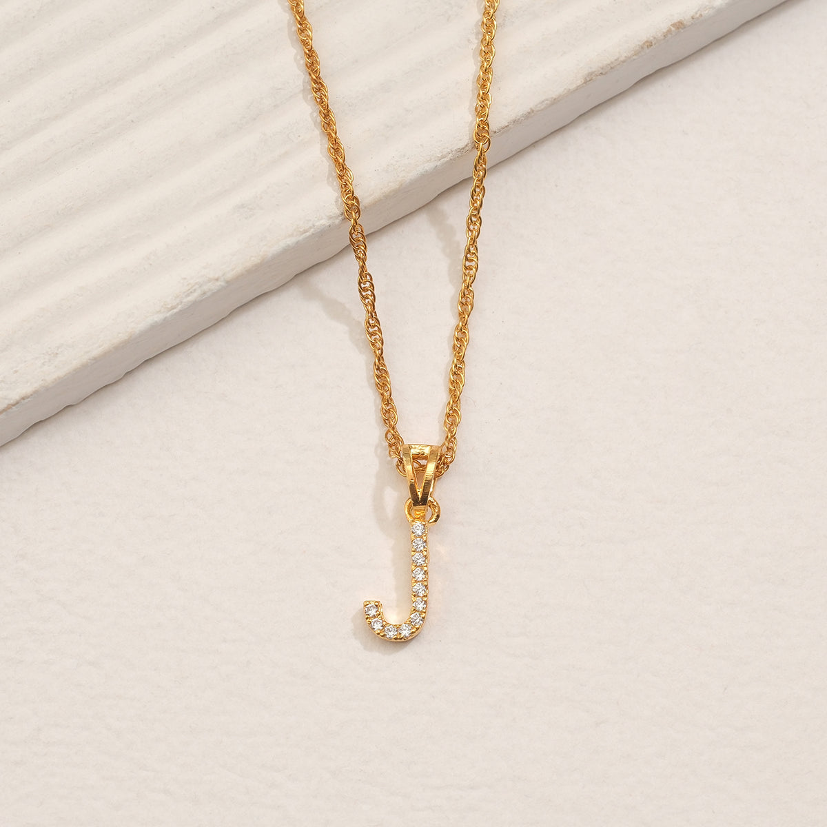 Simple Silver J Alphabet Pendant – Padmam