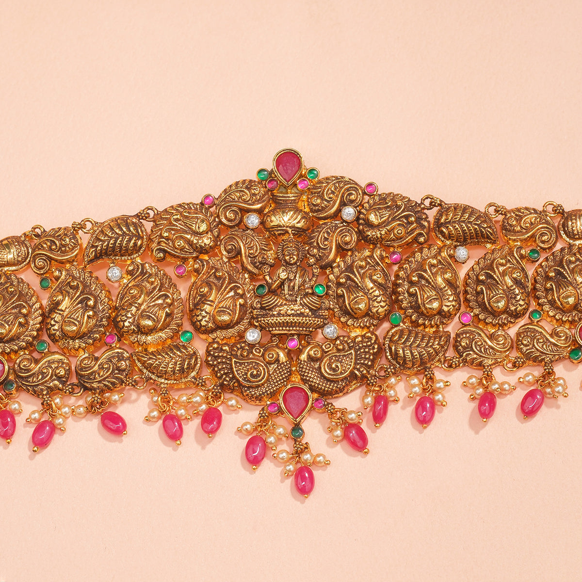 Divine Lakshmi Devi Baajubandh with Peacock Detailing – Padmam