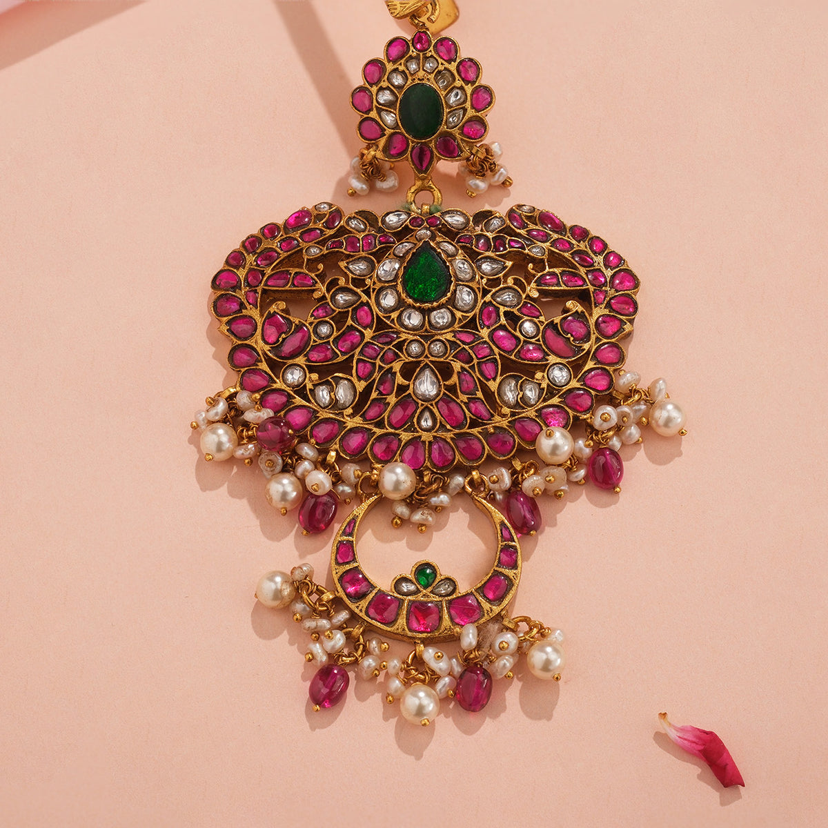 Silver Kamarbandh with Kundans and Chandbali Design – Padmam